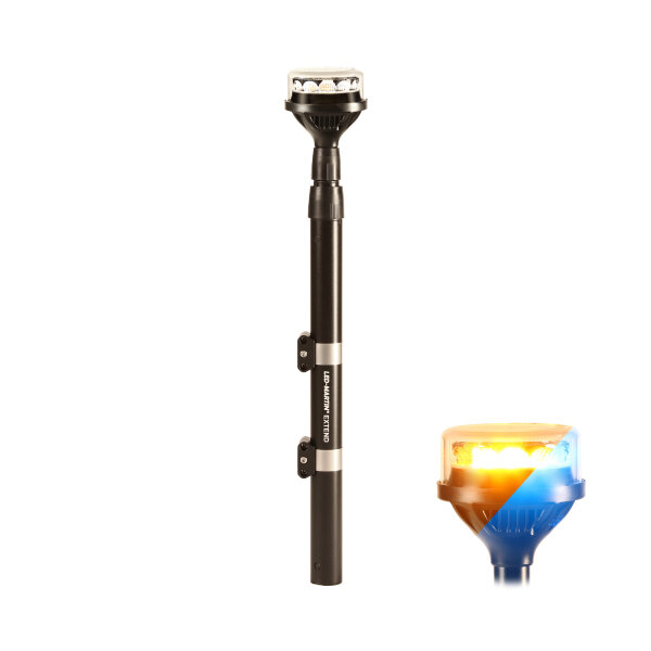 Telescopic rotating beacon EXTEND - blue / yellow switchable, 169,00